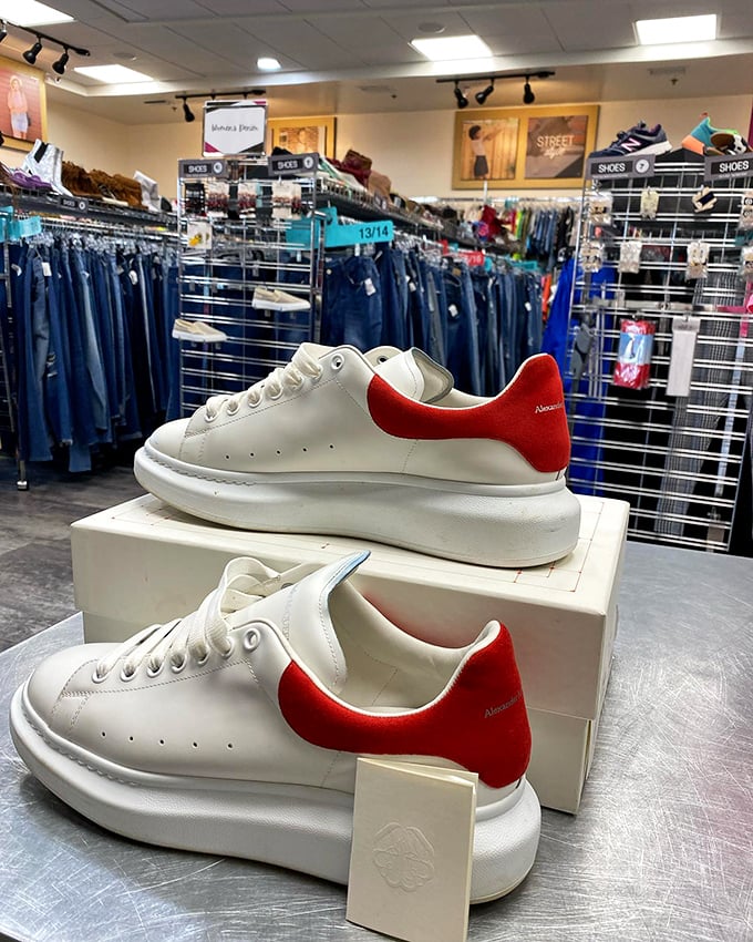 Not your average sneakers. These Alexander McQueen kicks prove that secondhand shopping can deliver luxury finds that won't require a second mortgage.