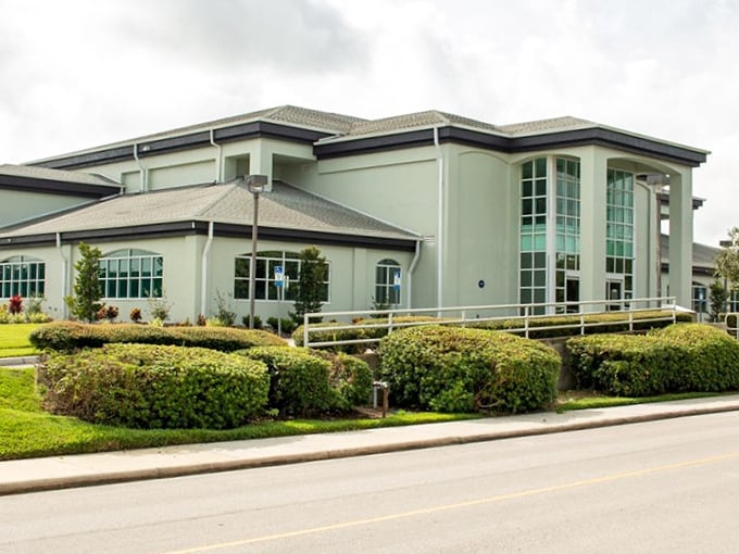 Modern architecture meets community needs at Bartow's Public Library, a light-filled sanctuary for bookworms and knowledge-seekers of all ages.