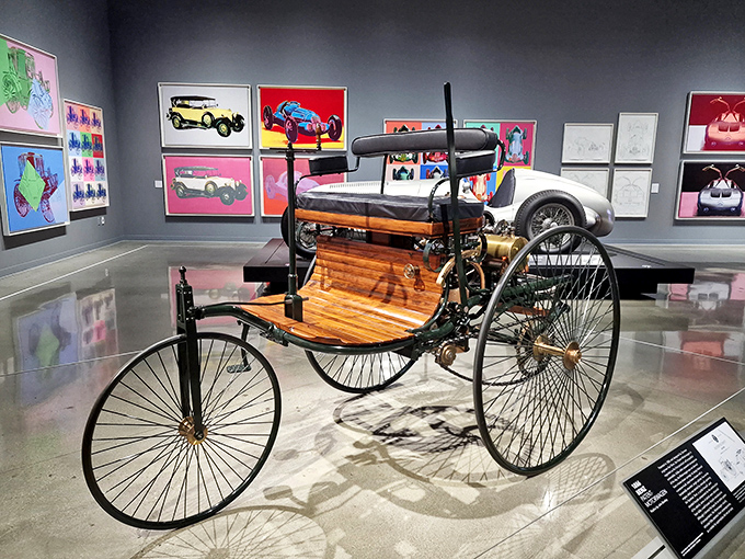 The humble beginnings of our automotive obsession: the Benz Patent-Motorwagen looks charmingly primitive yet revolutionary, like seeing the first cell phone after using an iPhone.
