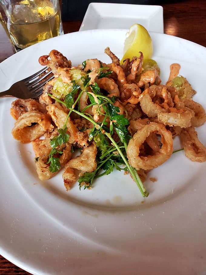 Crispy calamari that shatters like delicate glass between your teeth, brightened with fresh herbs and a squeeze of lemon&mdash;seafood perfection in landlocked Harrisonburg.