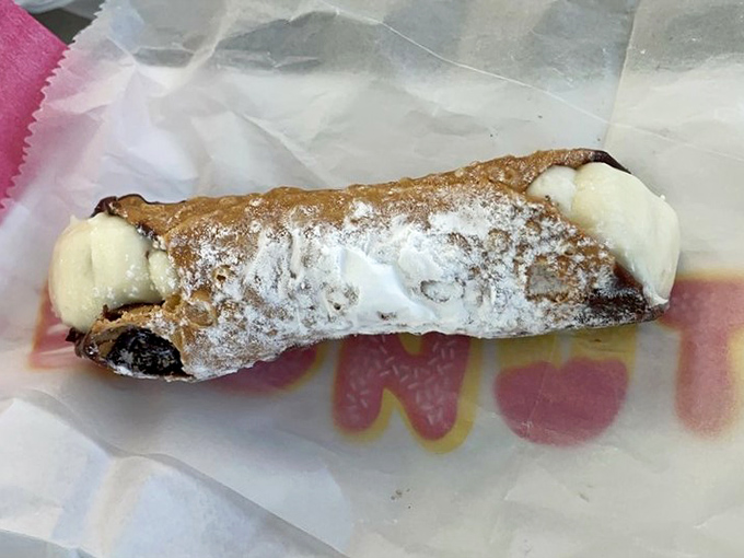 This cannoli isn't just dessert&mdash;it's architecture. The crisp shell giving way to creamy filling creates that perfect textural contrast that makes you close your eyes involuntarily.
