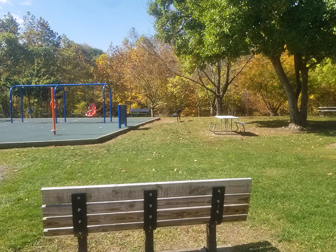 Creekside Park offers simple pleasures that expensive resorts try desperately to recreate &ndash; actual trees, genuine birdsong, and benches where you can sit without buying something.