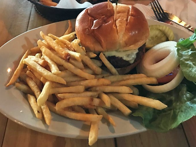 The elk burger arrives like a dare on a plate&mdash;a juicy reminder that sometimes the best flavors come from the wild, not the familiar.