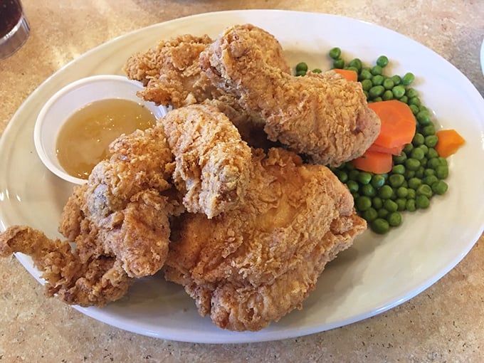 Fried chicken so perfectly golden, it makes you wonder why we don't start every day with crispy poultry perfection.