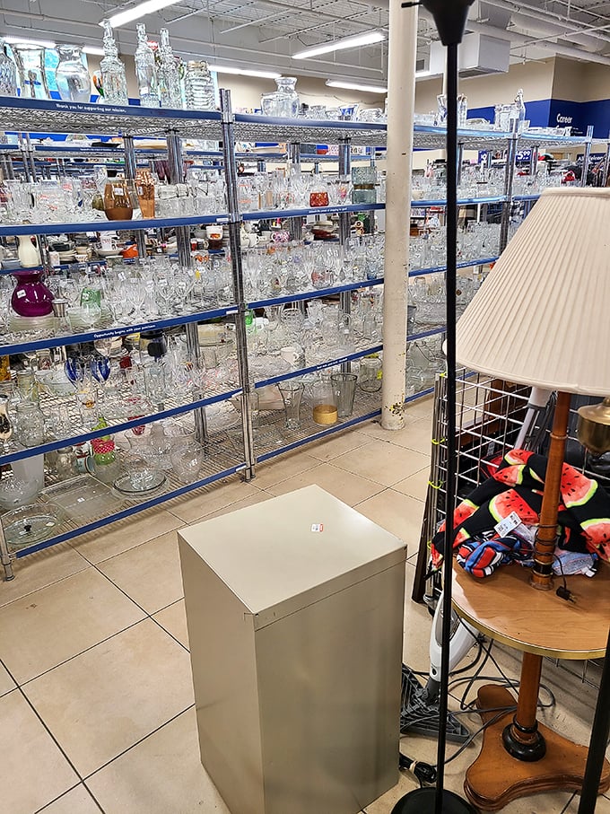 Crystal kingdom where your grandmother's fancy glassware collection has reunited with its long-lost cousins from across Connecticut.