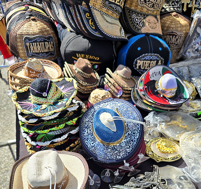 Sombrero central! A United Nations of headwear where you can channel your inner mariachi or just find the perfect beach hat.