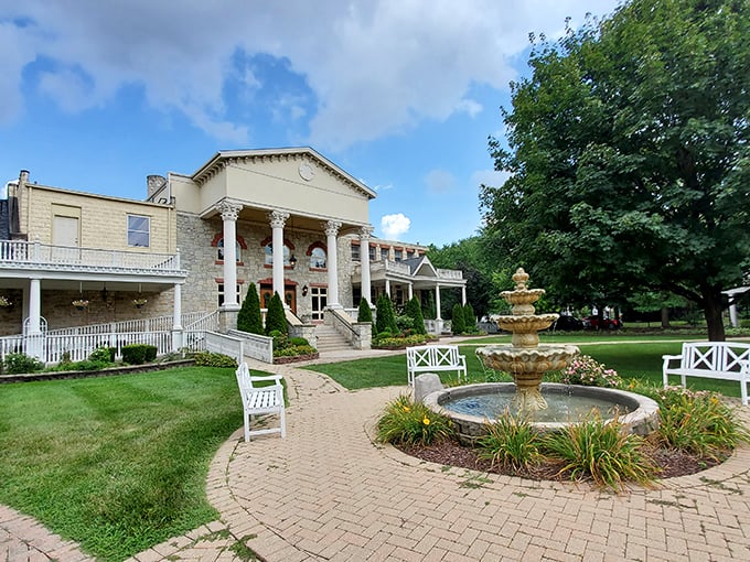 The Jacob Henry Mansion stands as Joliet's grand dame of architecture, with columns that would make Scarlett O'Hara swoon and gardens perfect for contemplative strolls.
