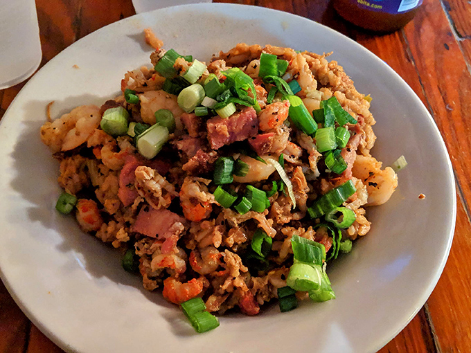 A proper jambalaya isn't just food&mdash;it's a party in a bowl where every ingredient gets along famously. Green onions crashed this party too!