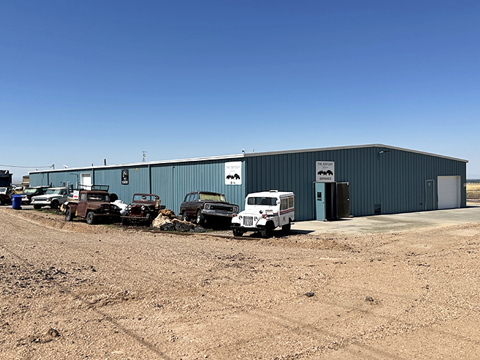 Classic cars and vintage Jeeps stand guard outside this museum, a time capsule for when horsepower meant something and seatbelts were optional.