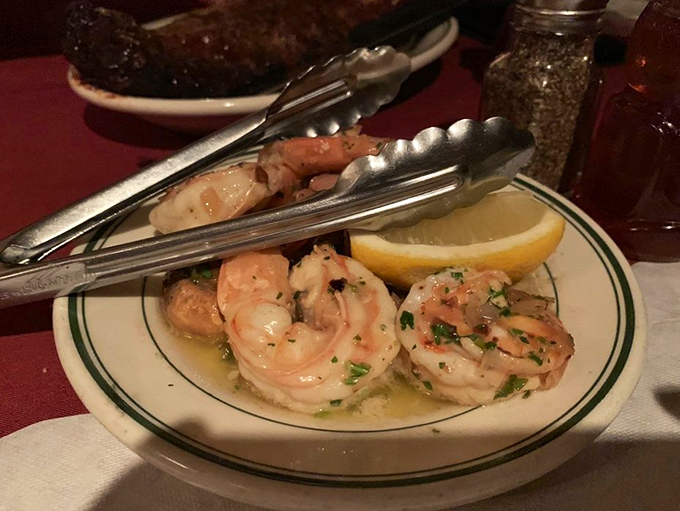 These jumbo shrimp scampi swim in a buttery, garlicky pool of happiness. Seafood this good in the Midwest? Believe it.