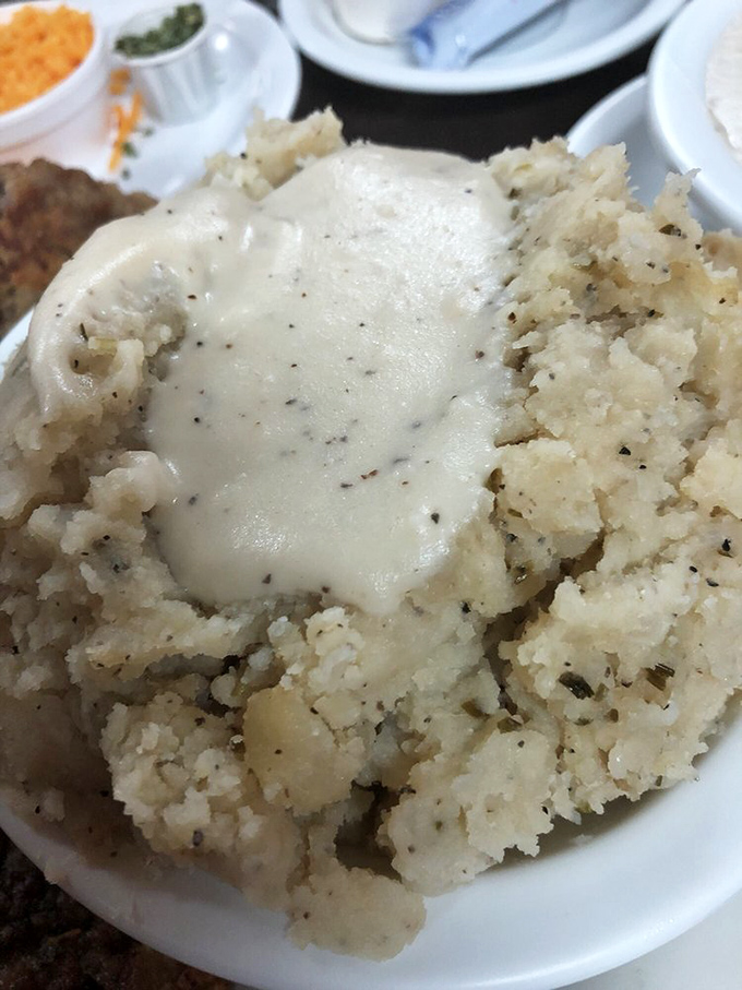 These mashed potatoes aren't just a side dish&mdash;they're a gravy delivery system engineered to perfection. Comfort in every bite.