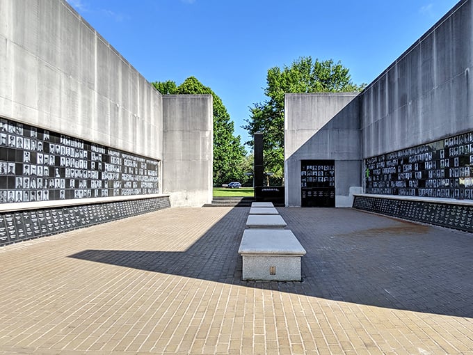 Solemn yet beautiful, the Vietnam Veterans Memorial reminds us that paradise was protected by those who served. A moment of reflection amid the sunshine.