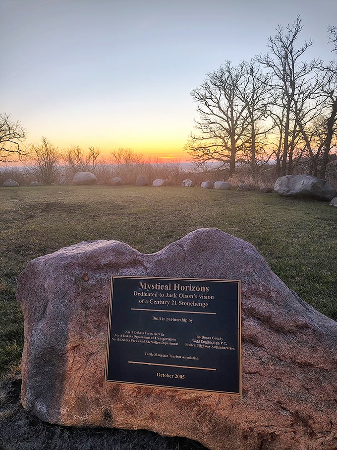 Mystical Horizons at sunset&mdash;North Dakota's answer to Stonehenge. Less ancient, equally magical, and with considerably fewer tourists blocking your perfect photo.