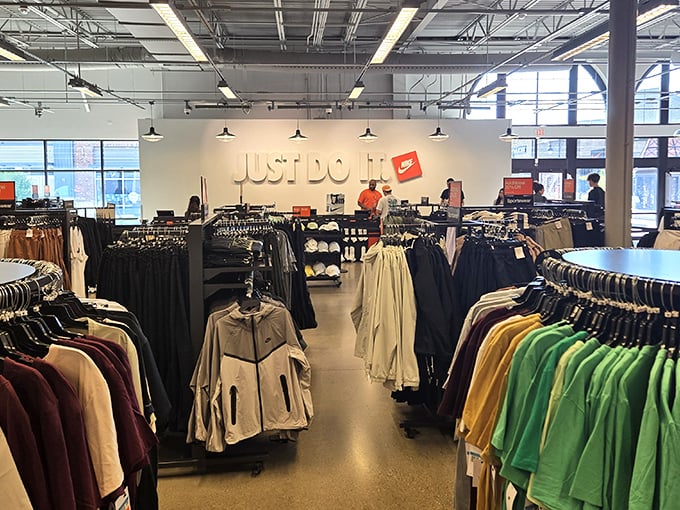 Nike's minimalist interior lets the merchandise speak volumes—and at these prices, even your budget-conscious inner athlete is listening.