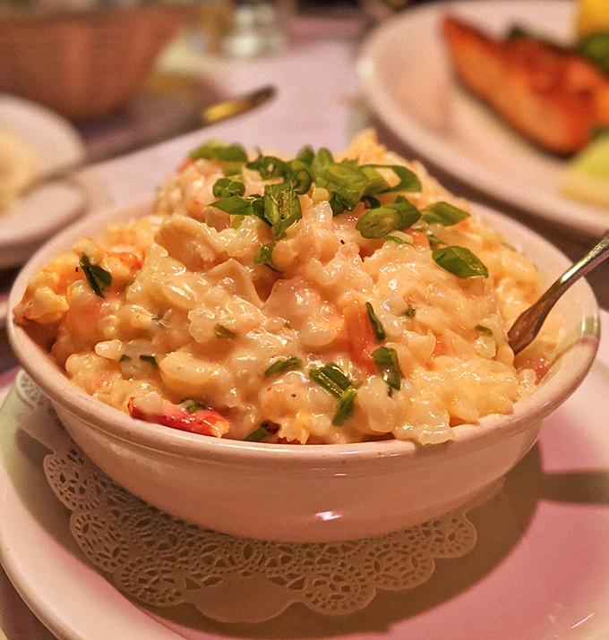 Creamy risotto that whispers "comfort" while shouting "indulgence"&mdash;the kind of dish that makes you forget your table manners as you scrape the bowl clean.