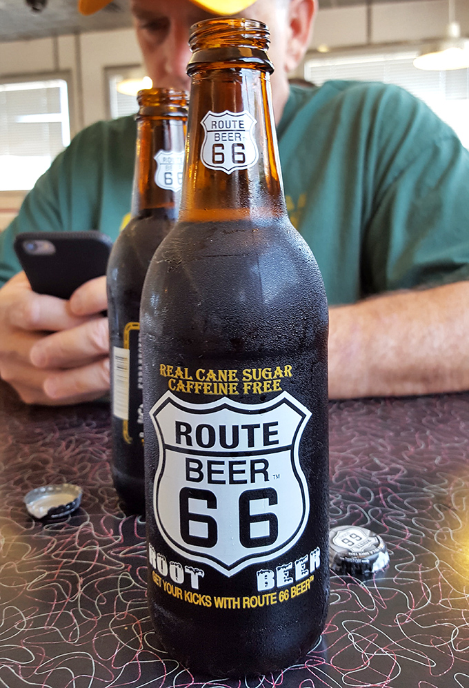 Route 66 Beer—because sometimes you need to drink your nostalgia. Made with real cane sugar, just like the good old days.