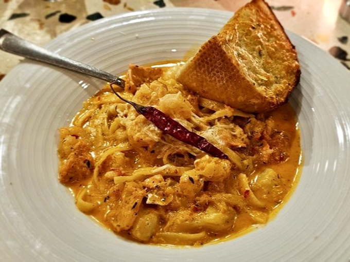 This Diablo Seafood Pasta doesn't whisper "spicy" &ndash; it sings it with a full choir. The red chile adds just enough heat to wake up the seafood.