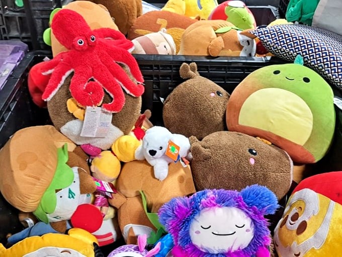 A plush paradise awaits the young and young-at-heart. That red octopus has seen things in the retail world that would make a seasoned shopper gasp.