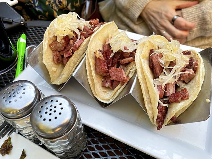 These corned beef tacos prove that cultural fusion isn't just possible &ndash; it's necessary. Ireland meets Mexico in a handheld celebration of flavor.
