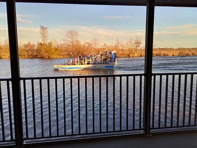 Room with a view! From these floating cabins, you can watch tour boats glide by while sipping your morning coffee in pajamas.