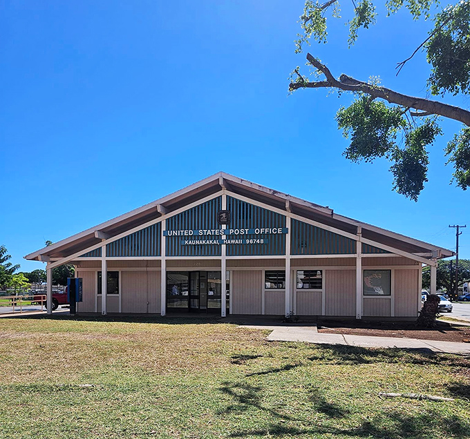 The post office&mdash;where "going to check the mail" becomes a social event that might take all afternoon.