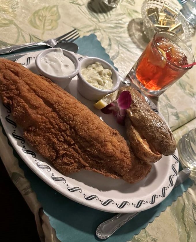 The French-fried walleye arrives like an old friend &ndash; golden, crispy, and ready to be dunked in tartar sauce. Lake-to-plate perfection.