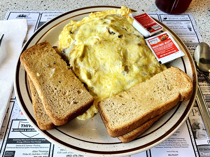 This omelet doesn't need to show off on Instagram. It's too busy being exactly what an omelet should be&mdash;fluffy, generous, and reliable.