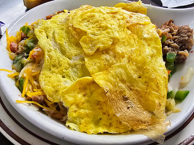 Behold the breakfast skillet&mdash;where eggs, cheese, and meat unite in a morning symphony so satisfying you'll contemplate ordering a second for dinner.
