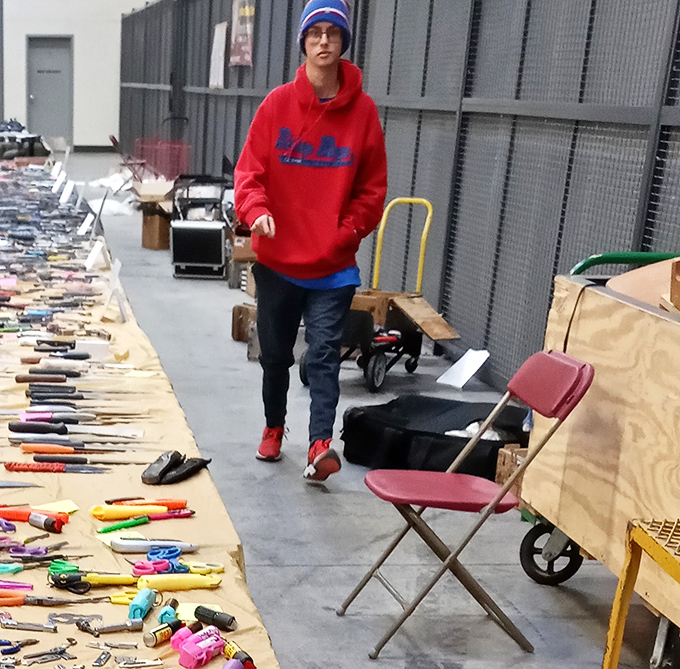 Tools of every shape and size line tables where serious DIYers congregate. That screwdriver you've been missing for three years? It's here.