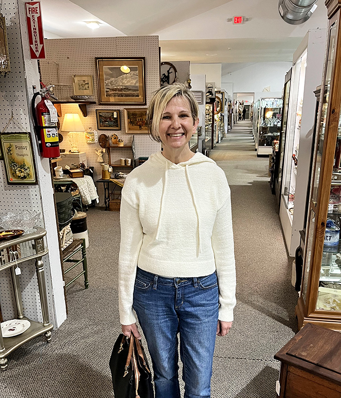 The store's long, inviting aisles beckon with the promise of undiscovered treasures. Each booth holds its own universe of possibilities.