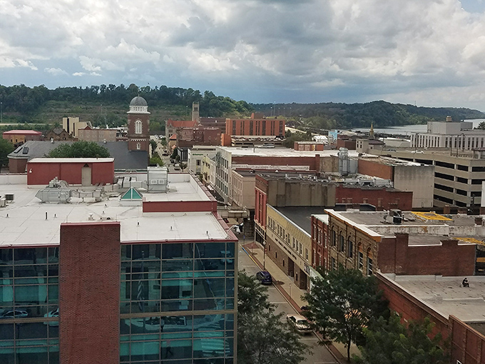 Rooftops tell stories of Parkersburg's evolution through decades. From historic domes to contemporary designs, the skyline reveals layers of history.