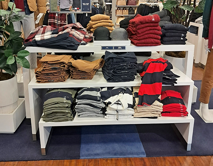 Men's fashion that doesn't require a second mortgage &ndash; these perfectly folded sweaters are practically begging to upgrade someone's wardrobe.