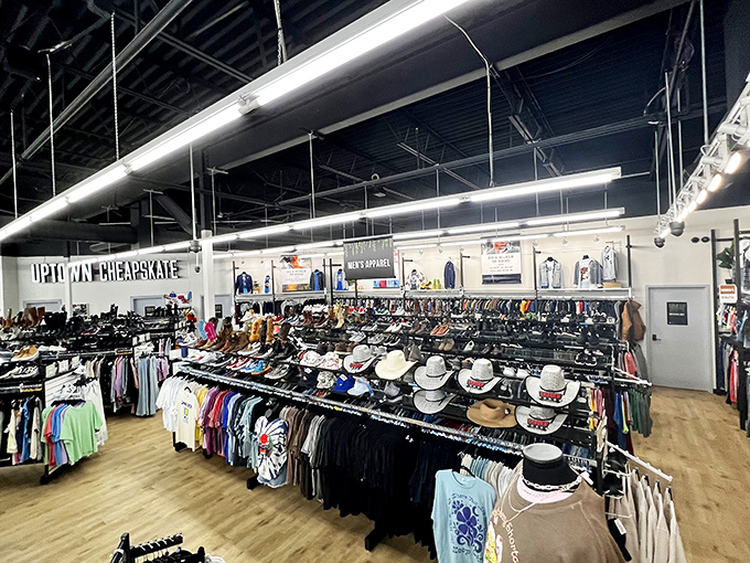 The men's section proves second-hand shopping isn't just for the ladies. Gentlemen, prepare your closets for an upgrade.