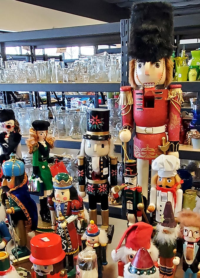 An army of nutcrackers stands at attention, ready to march from holiday storage into your December traditions. Nostalgia sold separately.