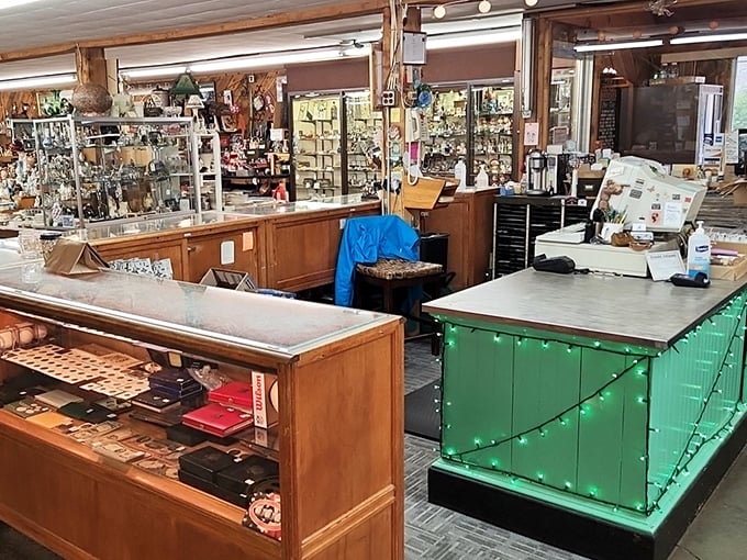The nerve center of antiquing operations &ndash; where treasures are tallied and wallets lightened with surprising cheerfulness.