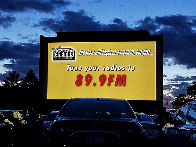 "Tune your radios to 89.9FM"—six words that bridge the gap between drive-in nostalgia and modern convenience.