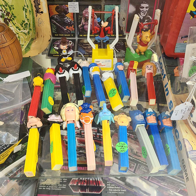 PEZ dispensers: the original Netflix of childhood&mdash;delivering tiny sugar bricks with character. This collection spans generations of sweet memories.