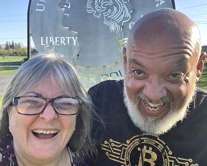 Joy is finding a quarter that's bigger than your head! Visitors can't help but smile when encountering this supersized slice of currency.
