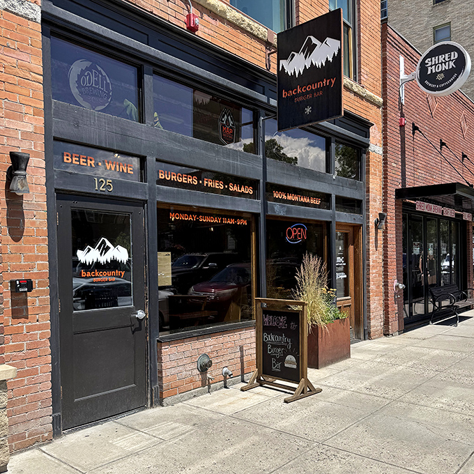 Backcountry's storefront promises "100% Montana Beef" &ndash; but their bison burger is the unsung hero of Main Street.