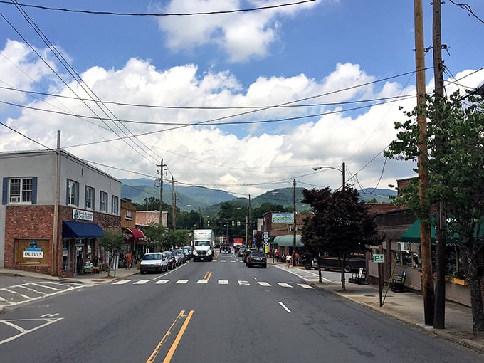 The Blue Ridge Mountains create a stunning backdrop for Black Mountain. Those rolling hills practically beg you to explore what's beyond the next curve.