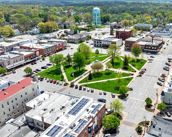 The historic buildings surrounding Fairfield's town square house locally-owned businesses where your Social Security check goes surprisingly far.