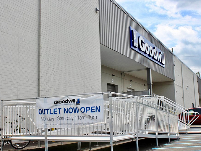 Industrial chic meets treasure hunting at this outlet where pounds equal incredible savings.