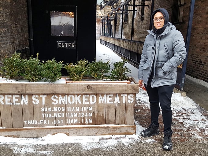 Green Street Smoked Meats (Chicago): Hidden entrance, wooden planters&mdash;Green Street's speakeasy vibe suggests they're smuggling in flavor that's too good to be legal.
