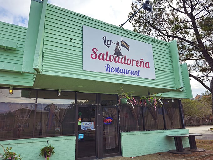 La Salvadore&ntilde;a's mint-green facade might be easy to miss, but your taste buds will never forget what's inside.