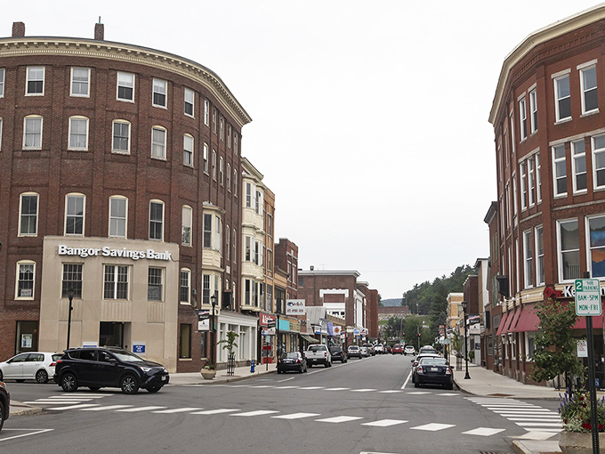 Rumford's classic downtown corner could be a movie set, but the living costs are refreshingly real-world.