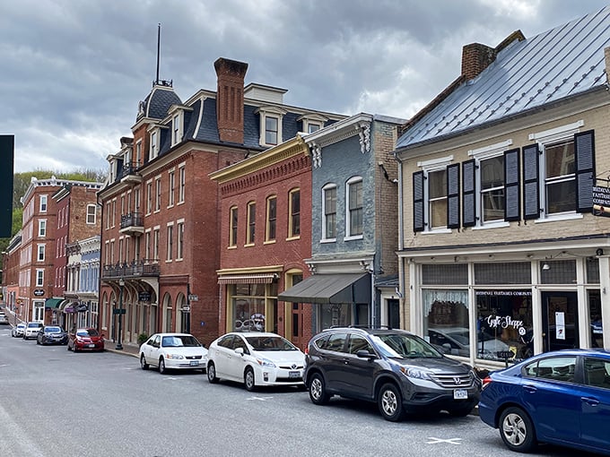 Historic brick buildings line Staunton's charming downtown, where Victorian architecture meets modern small-town life.
