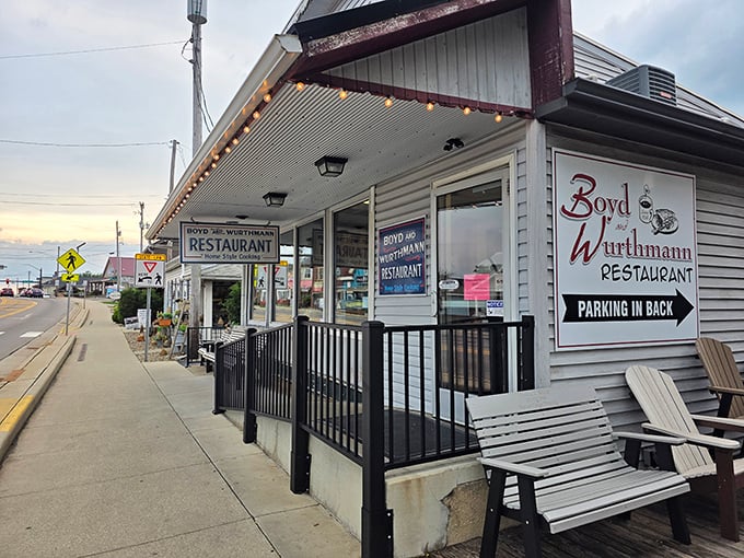 This modest storefront hides a wonderland of homemade pies and gravy-smothered everything. The Adirondack chair knows you'll need to rest afterward.