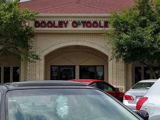 The classic arched entrance of Dooley O'Toole's promises comfort food treasures inside &ndash; like finding the Emerald City of tenderloins.
