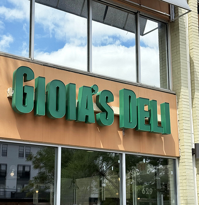 Gioia's clean lines and bold green signage cut through the suburban landscape like a sharp knife through their famous hot salami.