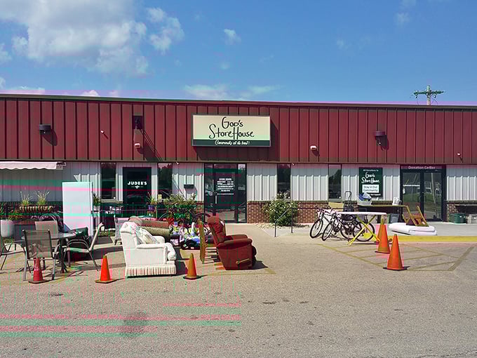 From bicycles to armchairs, God's Storehouse displays its larger finds right out front. Sidewalk shopping at its finest!